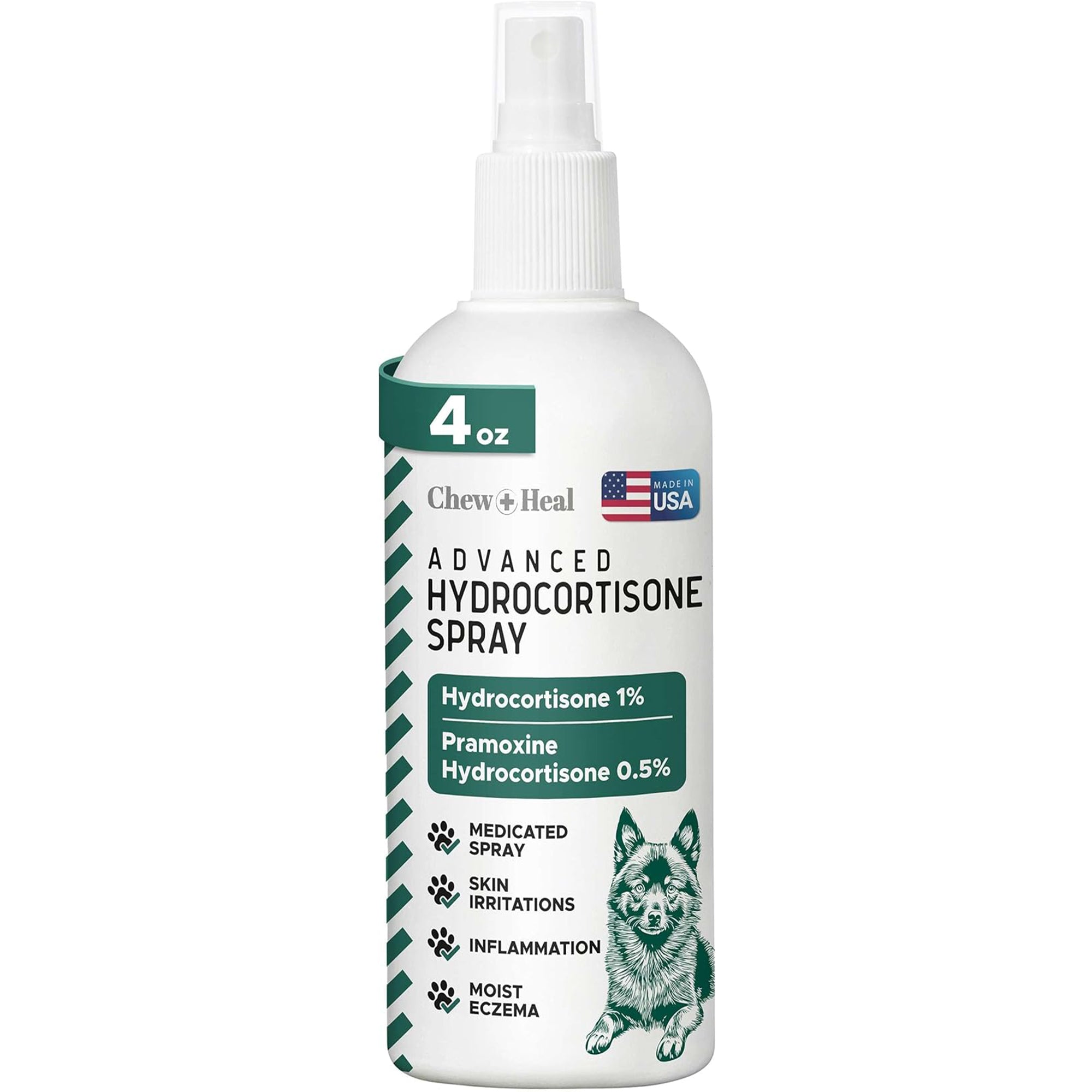 Advanced Hydrocortisone Medicated Wound Care Spray for Dogs Chew + Heal
